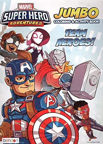 Amazon.com: Marvel Super Hero Adventures - Jumbo Coloring & Activity ...
