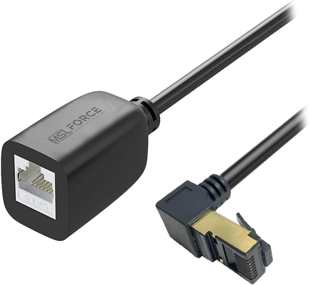 Amazon.co.jp: オーディオファン LANケーブル L字延長アダプタ RJ45 Cat6 L字型 L型B RJ45 (オス ...
