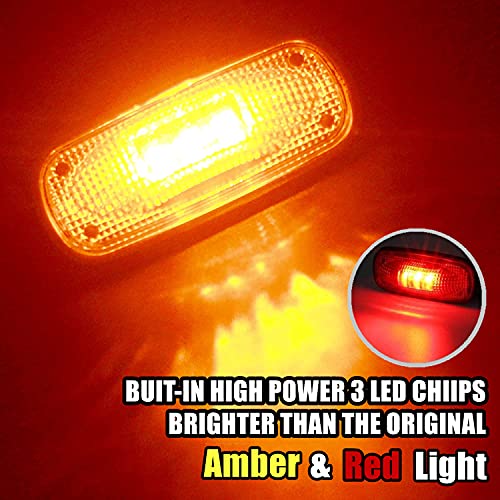 Snapklik.com : BASIKER 3-LED Side Marker Lights For 2010-2017 Dodge Ram ...