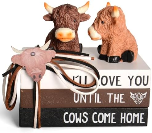 Amazon.com: Vercraft 3 Pcs Highland Cow Tiered Tray Decor Mini Highland ...