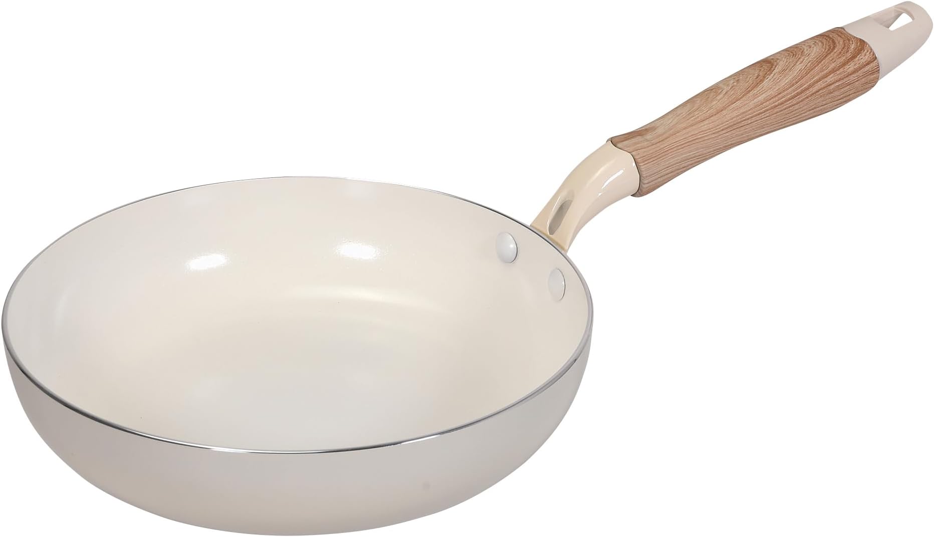 Amazon.co.jp: カクセー フライパン 深型 20cm ウォームアイボリー IH対応 セラミックコーティング おしゃれ 可愛い くすみカラー Grinday with -グリンデイ ...