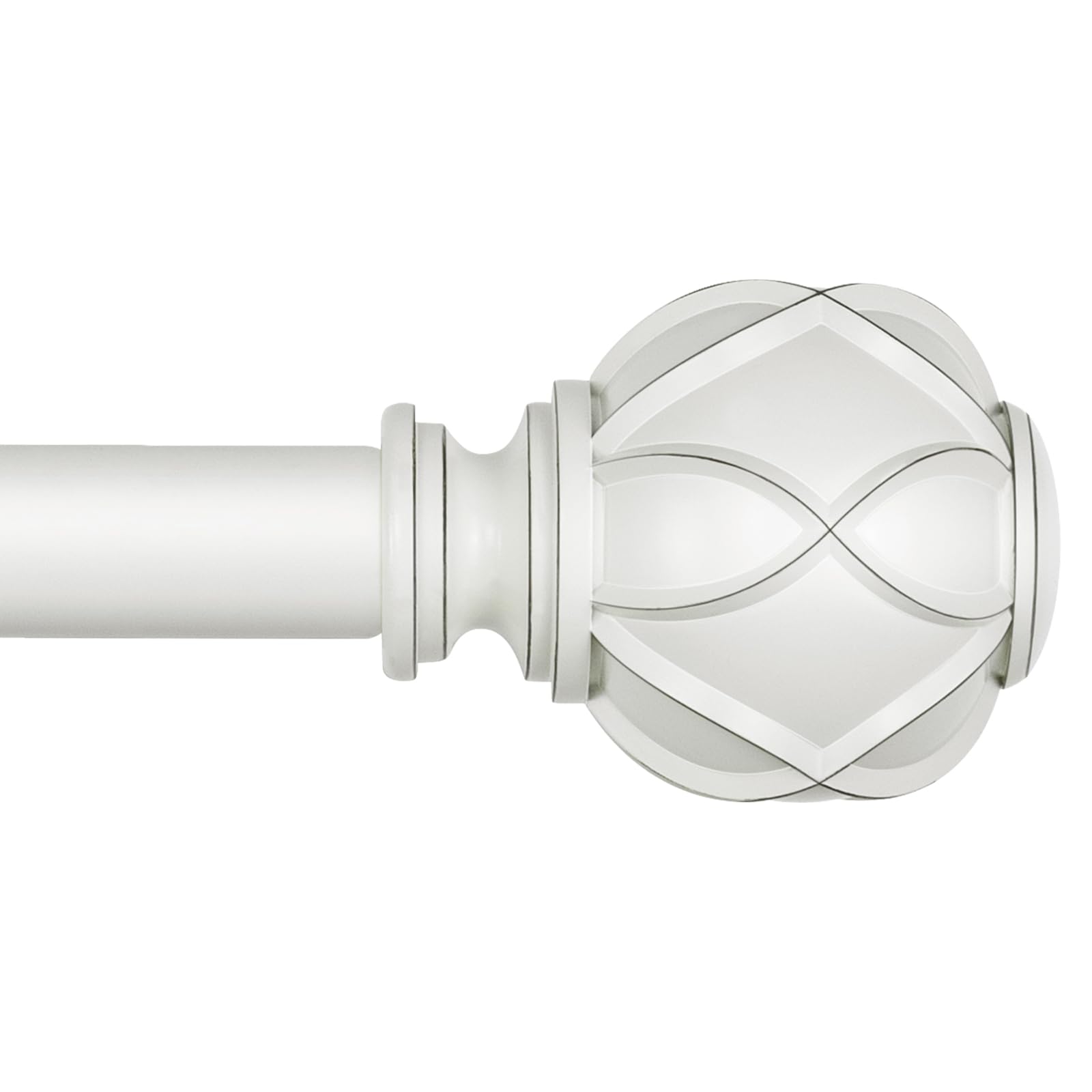 Amazon.com: KAMANINA White Curtain Rods for Windows 72 to 144 Inches (6 ...