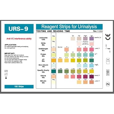 Buy URS 9 -in- 1 شرائط اختبار البول 9 معلمات اختبار UTI ، البروتين ...