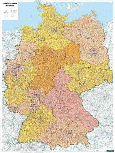 Wall map magnetic marker board: Germany postcodes 1:700,000: Amazon.co ...