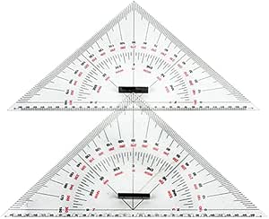 Amazon.com: Ruler Protractor 300mm Large-Scale For Distance Measurement ...