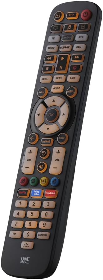One For All Essence 4 Universal Remote Control - Operates 4 devices (TV ...