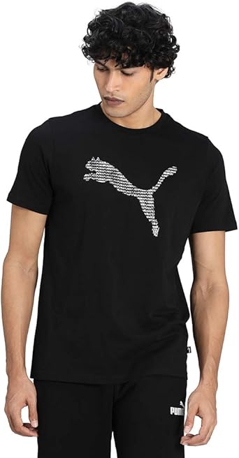 PUMA Men's Classic Black Cotton T-Shirt 587764-01 : Amazon.co.uk: Fashion