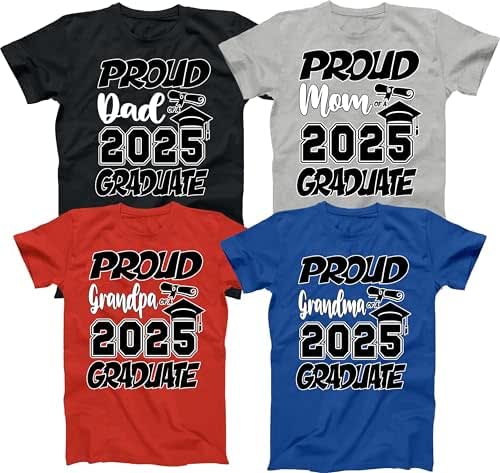 Amazon.com: Graduation Class 2025 Family Proud MOM DAD Graduate Tees Custom T-Shirt. : Clothing ...