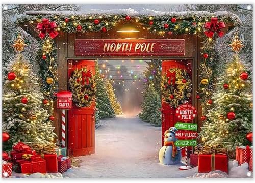 Amazon.com : YCUCUEI 7x5ft Fabric Christmas Backdrop Winter Forest ...