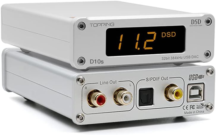 Topping D10s USB DAC ES9038Q2M DSD256 384kHz USB Input Coax/Opt/RCA ...