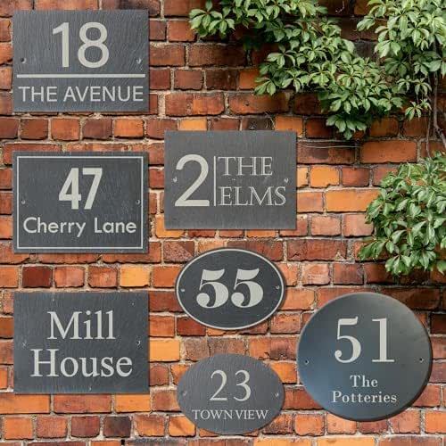 Slate House Sign, Address sign Plaque, Gate, Door Number, Personalised ...