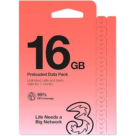 Three Mobile Pay As You Go Mobile Broadband 24 GB data SIM: Amazon.co ...
