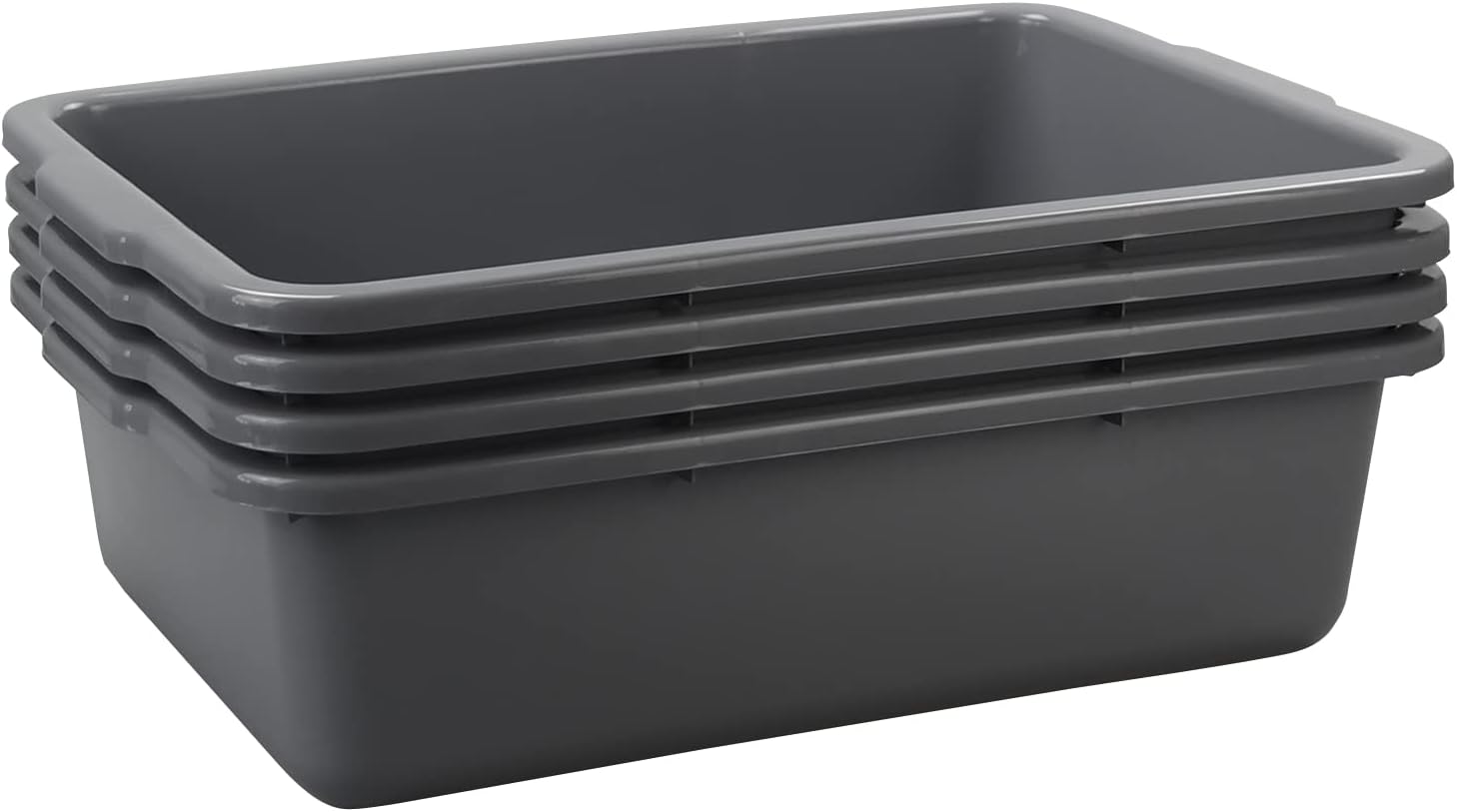 Amazon.com: Jandson 22 L Commercial Bus Tubs, 4 Pack Utility Bus Box ...