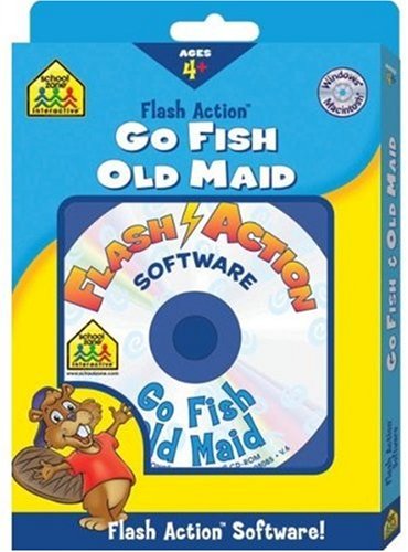 Flash Action Go Fish & Old Maid : School Zone: Amazon.co.uk: Books