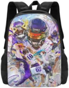 Amazon.com: EWLTFM Justin Jefferson Backpacks Lightweight Durable ...