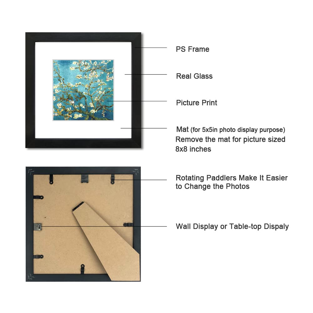 Snapklik.com : DEKWINN 8x8 Picture Frame Set Of 6