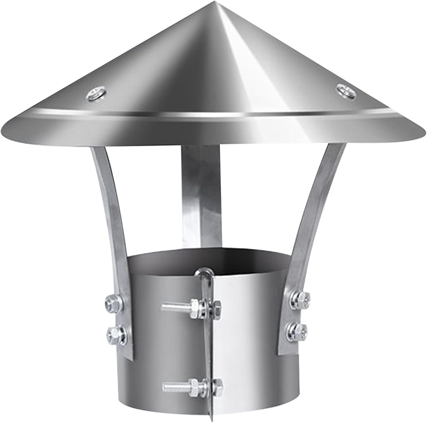 Amazon.com: 201 Stainless Steel Chimney Cap, 80mm-300mm Conical Top ...