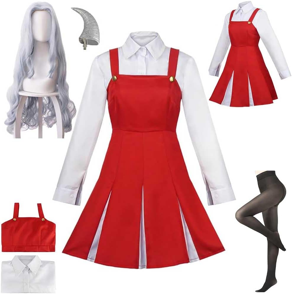 Anime Cosplay Costume Outfit Anime Red Dress Uniform Suit Full Set ...