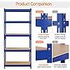 Amazon.com: Topeakmart 4 PCS 5-Tier Utility Shelves, Metal Storage ...