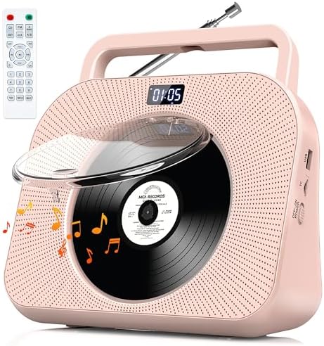 KOVCDVI CD Players for Home Retro CD Player with Speakers Radio CD ...