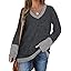 DUOEASE Pull Femme Automne Chic Elegant Col en V Sweatshirt Casual ...