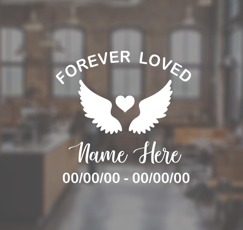 Amazon.com: K&J Forever Loved in Loving Memory Personalized Decal ...