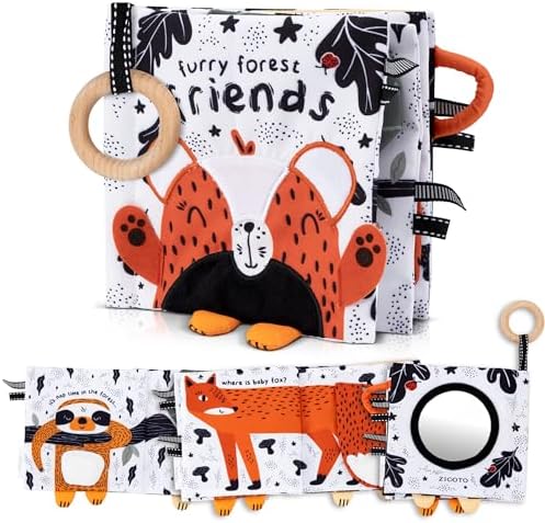 Amazon.com : Soft Baby Book with Touch and Feel Pages - Cute Tummy Time ...