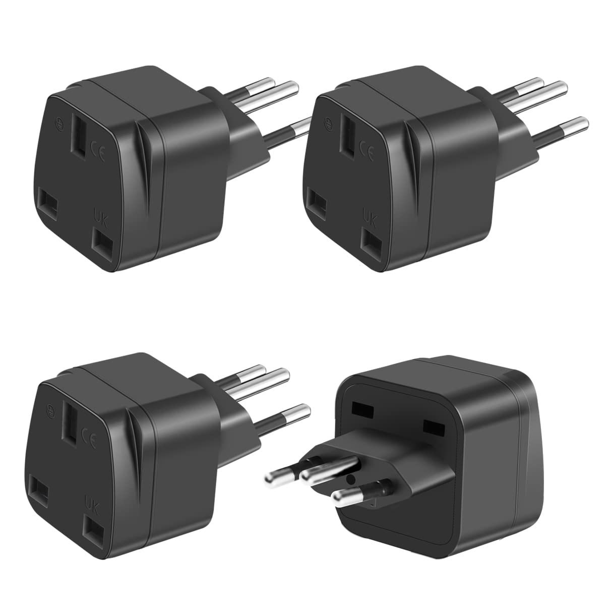 LUKELI 4 Pack UK to Switzerland Plug Adapter Swiss Adaptor Plug ...