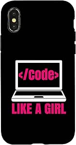 Amazon.com: iPhone X/XS Code Like A Girl Programming Coder Programmer Case : Cell Phones ...