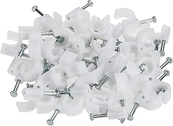 Amazon.co.jp: Set of 100 Cable Steps, Wiring Stops, Cable Clips, Steps ...