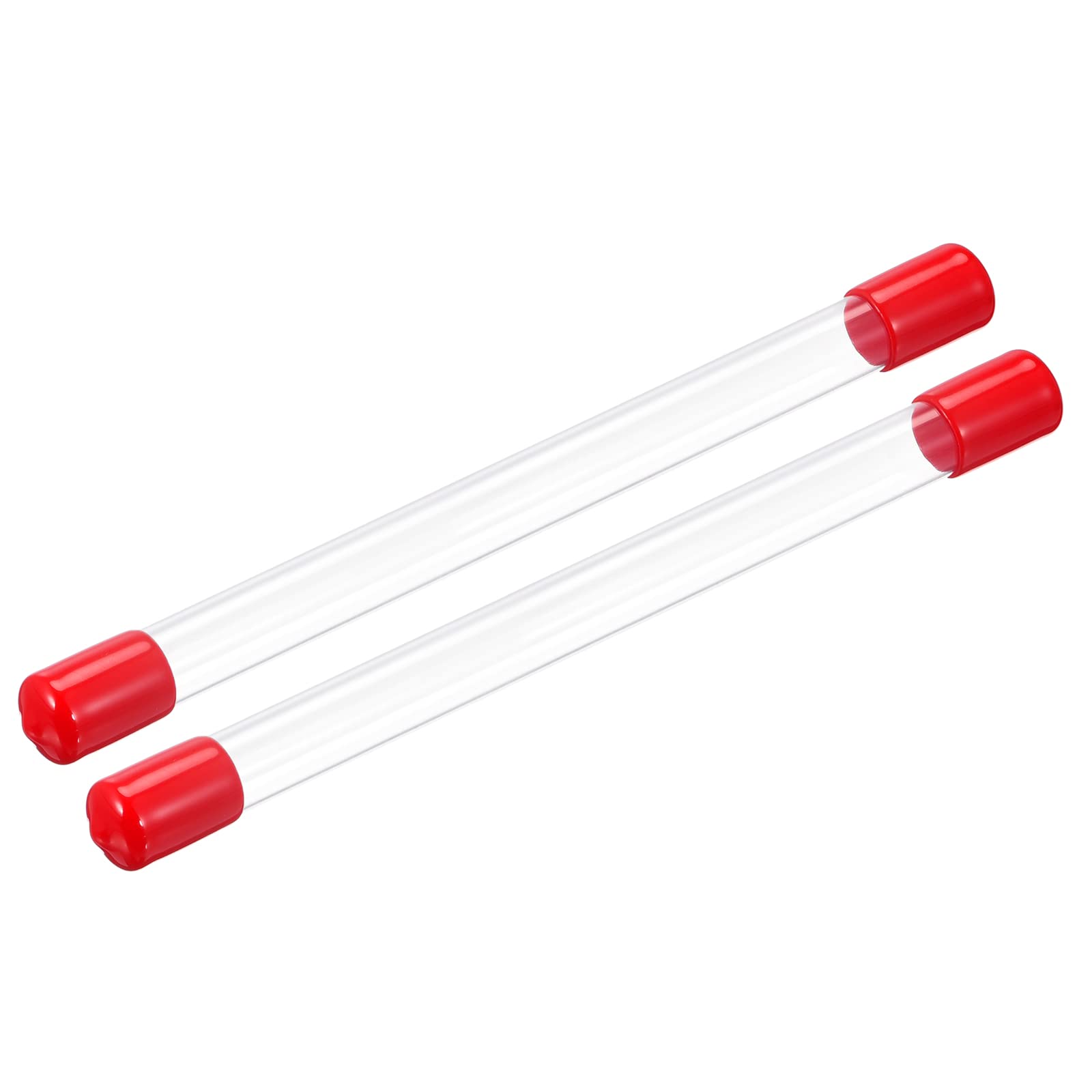 Amazon.com: PATIKIL Clear Rigid Tube Round Plastic Tubing with Red ...