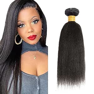 Amazon.com : 10 Inch Bundles Human Hair Kinky Straight Bundles Human Hair 10A 100% Unprocessed ...