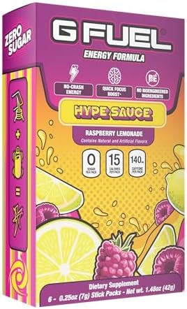 Amazon.com : G Fuel Hype Sauce Energy Powder Packets, Sugar Free, Clean ...
