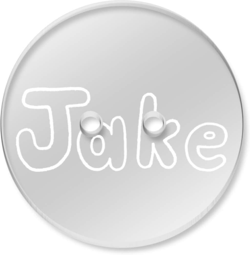 Amazon.com: 8 x 23mm 'Jake Name' Round Clear Acrylic Buttons (BT00058412)