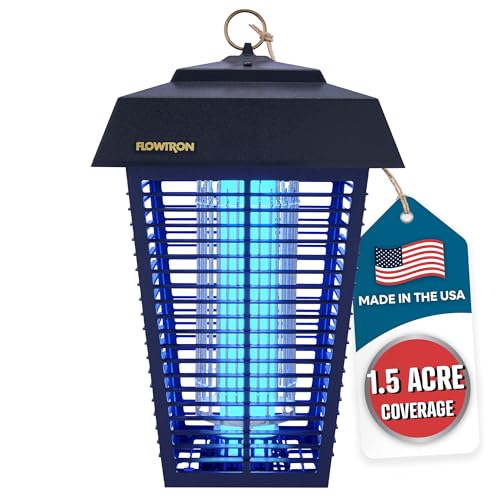 Flowtron Bug Zapper, 1-1/2 Acre of Outdoor Coverage with Powerful 80W ...