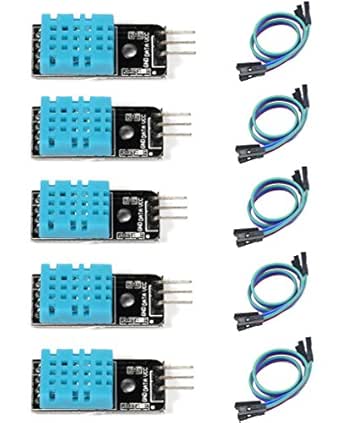 HiLetgo 5pcs DHT11 Temperature and Humidity Sensor Module for Arduino ...