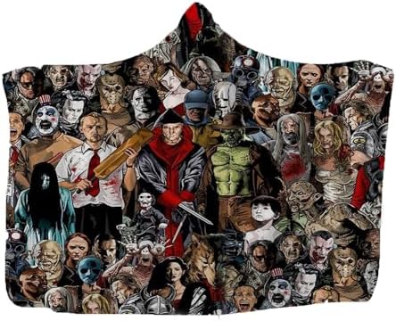 Amazon.com: Hooded Blanket Adult Horror Movie Character Hooded Blankets ...