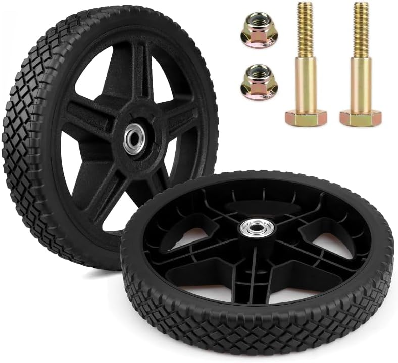 Amazon.com: Mytracpro 12 Inch Lawn Mower Wheels 2 Pack, Push Mower ...