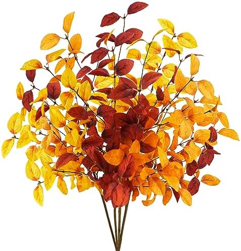 Amazon.com: Uieke 6 Pcs Artificial Fall Eucalyptus Stems Fall ...