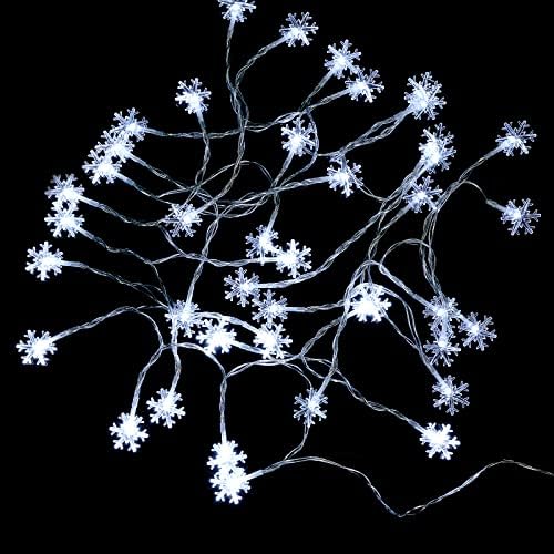 AIEX Christmas Snowflake String Lights, Snowflake Xmas Lights with Led ...