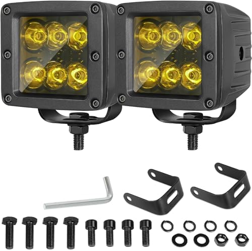 Amazon.com: Lumimotor Amber LED Pods, 2Pcs 3 Inch CREE LED Fog Light ...