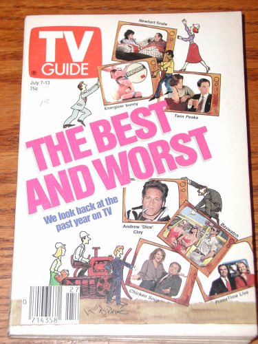 TV Guide 1990 Back Issue Best and Worst Shows Cover July 7-13 (38): T.V ...
