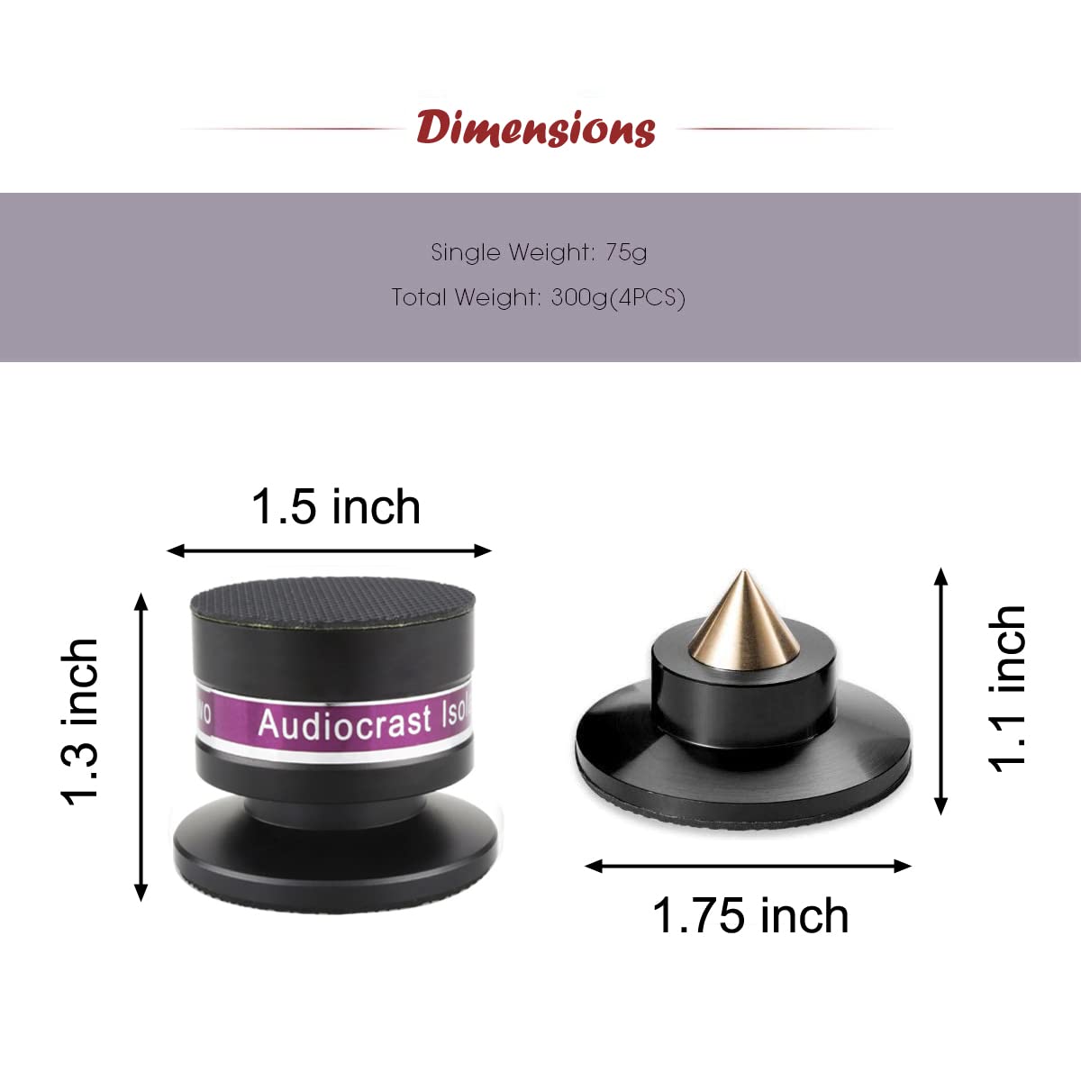 HiFi Speaker Spikes IF03B Audiocrast, Speaker Vibration Dampen | Shop ...