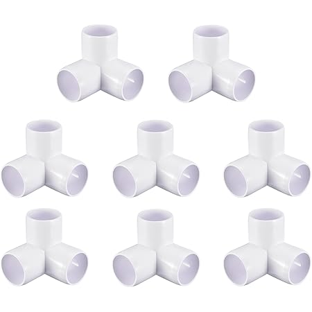 uxcell 8Pack 3 Way PVC Fittings, 1-1/4 Inch PVC Pipe Fitting Connectors ...
