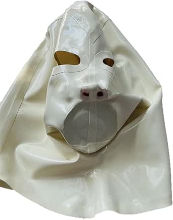 Amazon.com: AiCc stylists Latex Mask Rubber Hood Inner Sheath 15cm Long ...