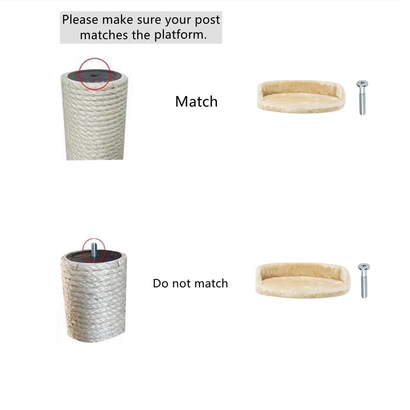 SHENGOCASE 13.8" Cat Tree Tower Accessories Replacement Parts Top Perch ...