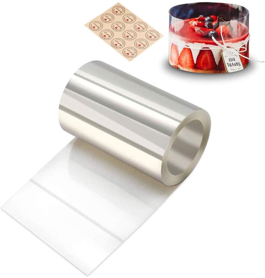Amazon.com: Gutsdoor 3.1 x 394inch Cake Collars, Acetate Rolls, Clear ...