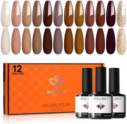 Amazon.com : modelones 32 PCS Gel Nail Polish Set, 28 Colors Spring Gel ...