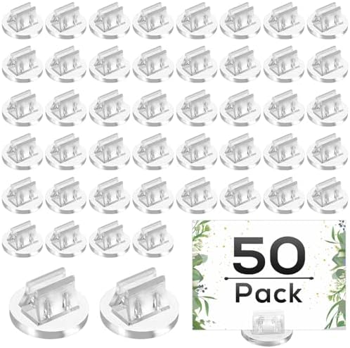 Amazon.com: GCTWFYK 50 Pcs Card Stands, Plastic Clear Place Card ...