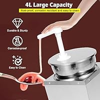 Amazon.com: HORESTKIT 4L Nacho Cheese Dispenser Butter Warmer Square ...